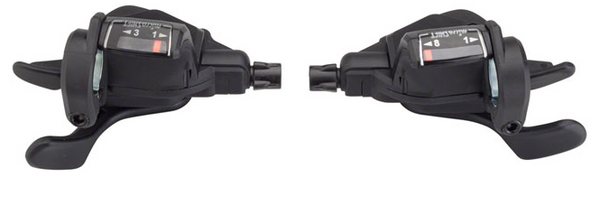 MICROSHIFT MEZZO THUMB-TAP SHIFTER SET, 8-SPEED, TRIPLE, OPTICAL GEAR ...